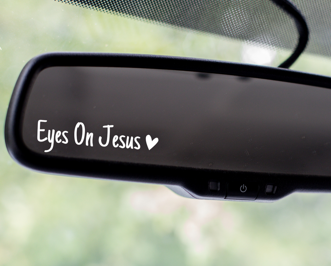 Eyes On Jesus Car Mirror Decal – The Glam Thangz