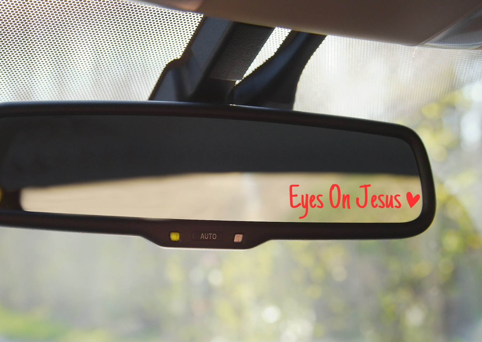 Eyes On Jesus Car Mirror Decal – The Glam Thangz